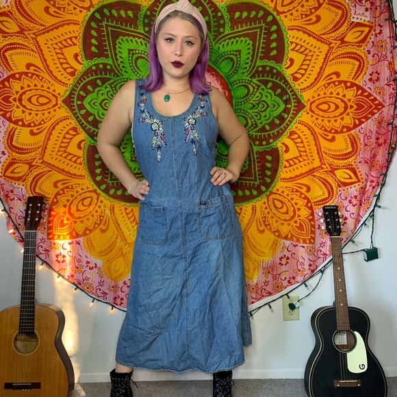 Vintage | Dresses | Vintage Denim Frock Dress | Poshmark